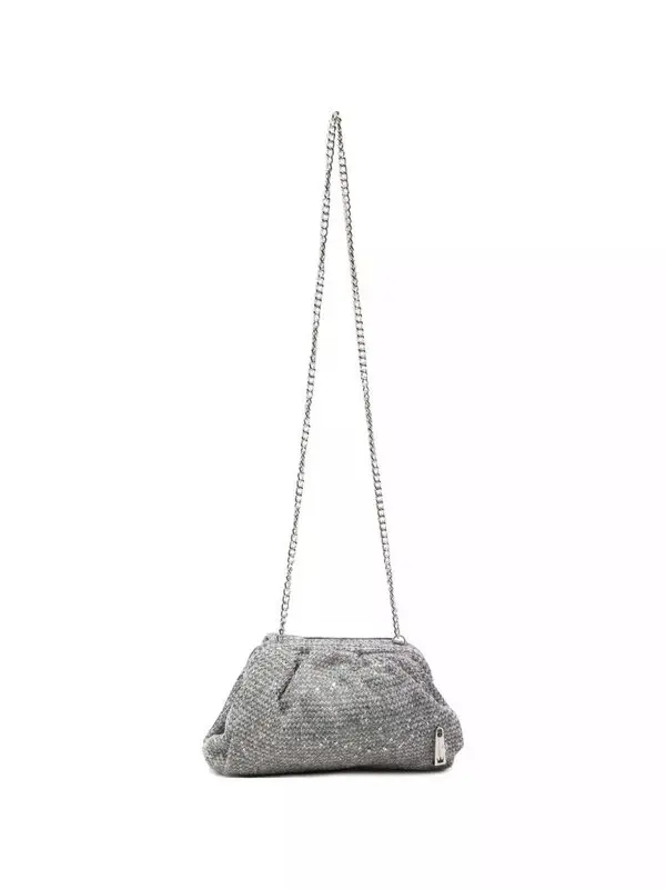 LA MILANESA Sequin-embellished Knitted Clutch Bag