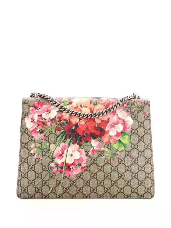 Gucci Dionysus Blooms Print Gg Coated Canvas Medium Shoulder Bag