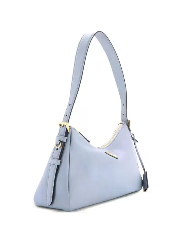 Prada Aimee Shoulder Bag Leather Medium Hobo Bag - Blue