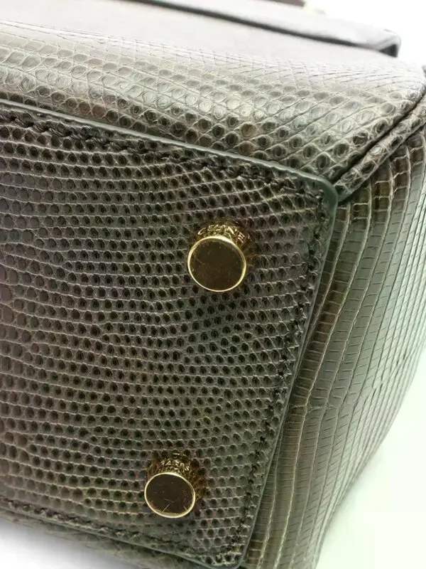 Celine 16 Small Lizard-effect Tote Bag