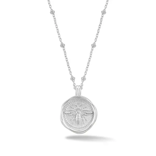 DOWER & HALL Queen Bee Talisman Necklace - Silver