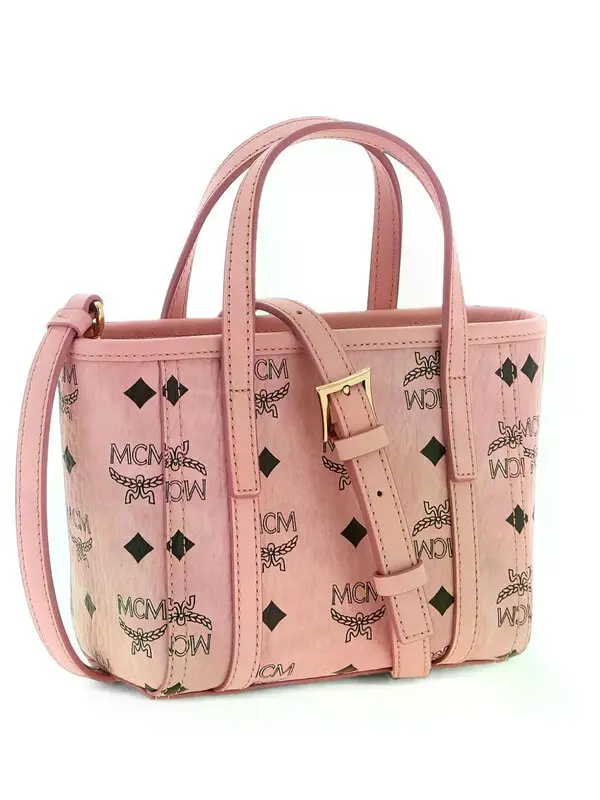 Mcm X-mini Toni Visetos Monogram Top-zip Tote Bag - Pink