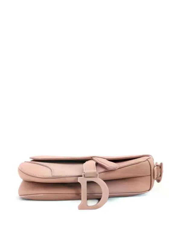 Dior Ultra Matte Saddle Handbag Leather Mini Shoulder Bag - Neutrals
