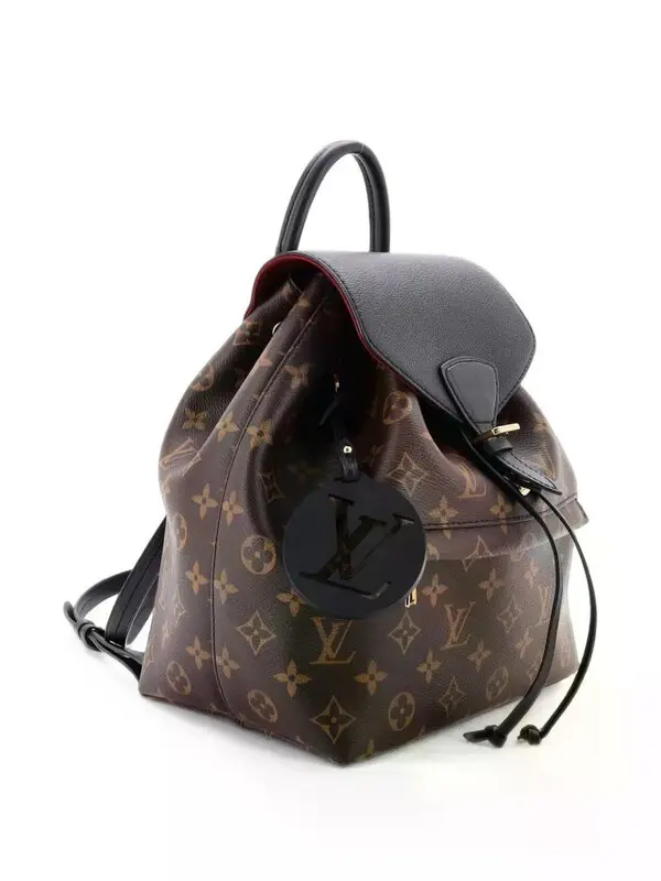LOUIS VUITTON Montsouris Nm Monogram Canvas With Leather Pm Backpack