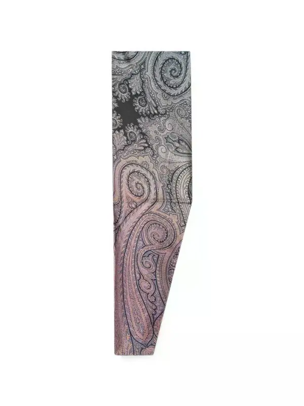 PIERRE-LOUIS MASCIA Paisley-print Silk Scarf - Grey