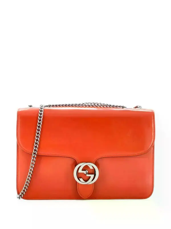 Gucci Interlocking Patent Medium Shoulder Bag