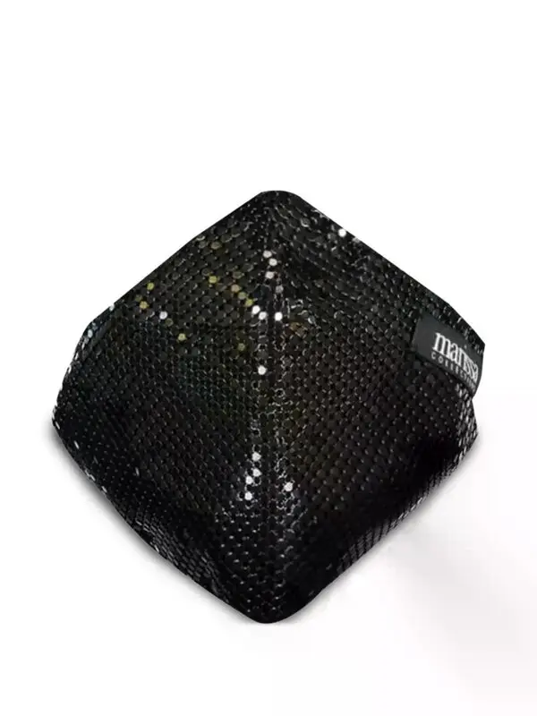 WEAT Sequin-embellished Mesh Face Mask - Black