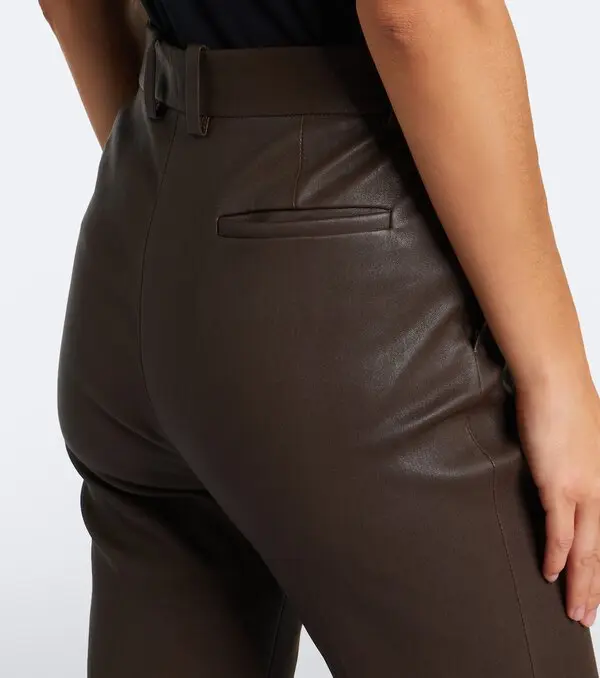 JOSEPH Tarifa Leather Flared Trousers