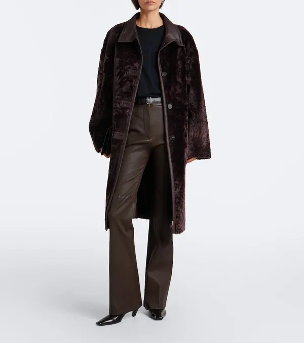 JOSEPH Tarifa Leather Flared Trousers