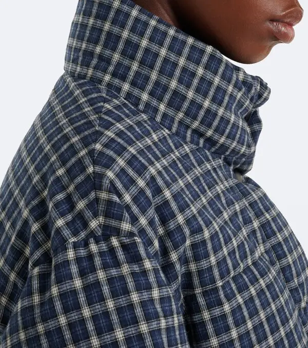 Miu Miu Reversible Checked Cotton Flannel Down Jacket