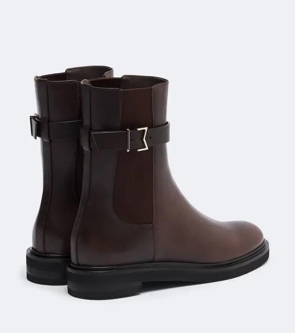 Max Mara Leather Ankle Boots
