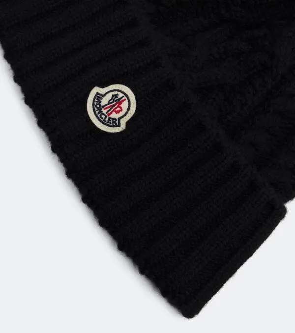 Moncler Logo Wool And Cashmere Beanie