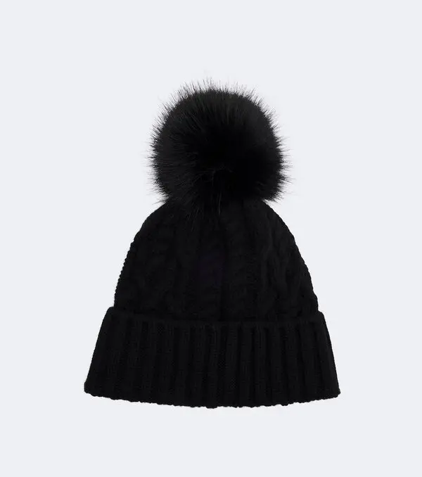 Moncler Logo Wool And Cashmere Beanie