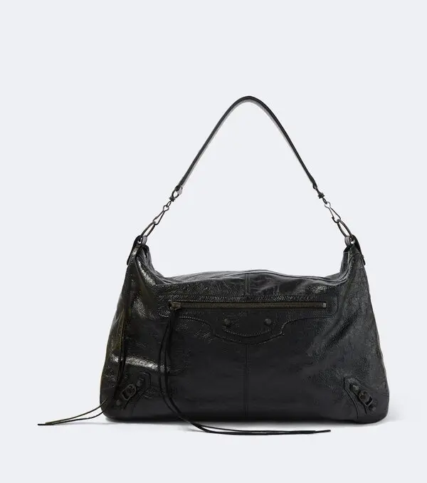 Balenciaga Le City Moto Leather Shoulder Bag