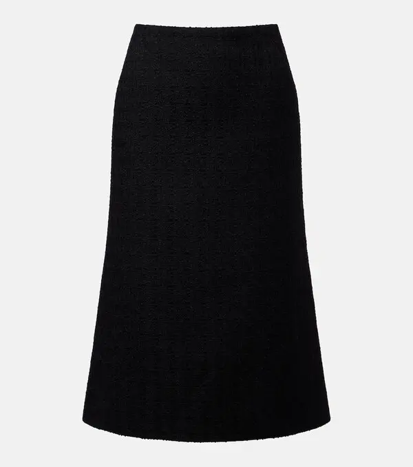 Alexander McQueen Wool And Mohair Midi Skirt