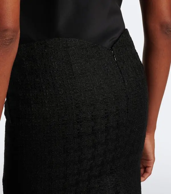 Alexander McQueen Wool And Mohair Midi Skirt