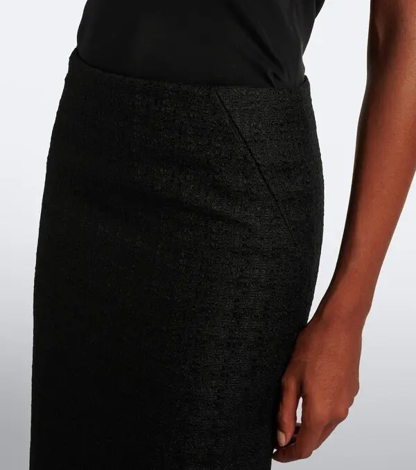 Alexander McQueen Wool And Mohair Midi Skirt