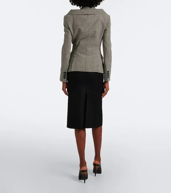 Alexander McQueen Wool And Mohair Midi Skirt