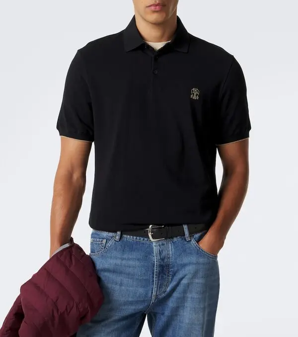 Brunello Cucinelli Cotton Pique Polo Shirt