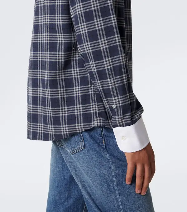 Brunello Cucinelli Checked Cotton-blend Flannel Shirt
