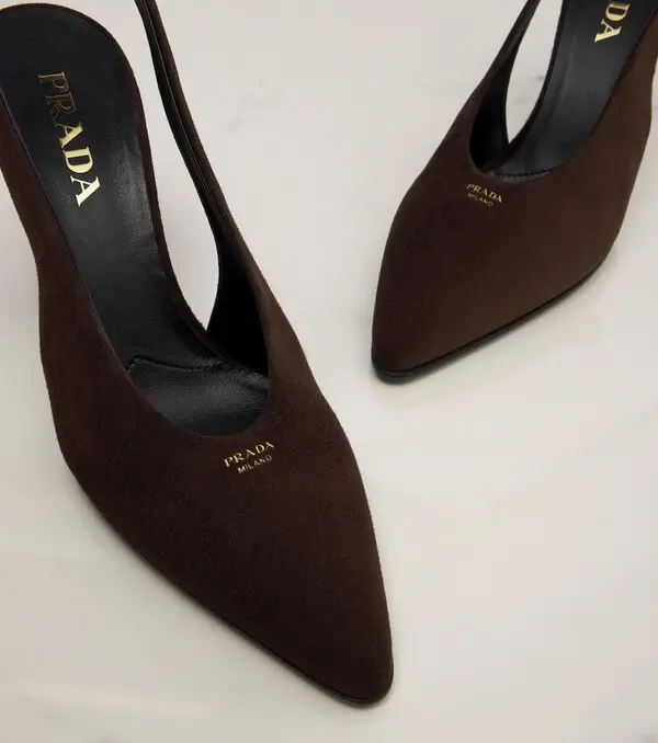 Prada Suede Slingback Pumps