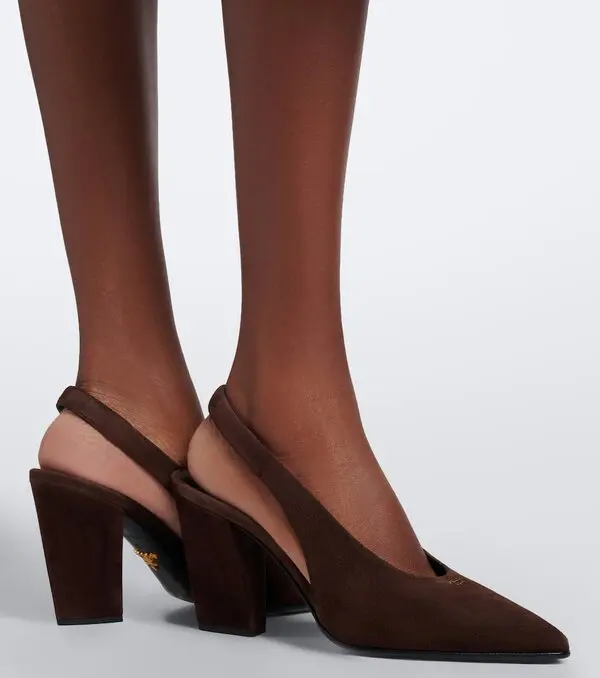 Prada Suede Slingback Pumps
