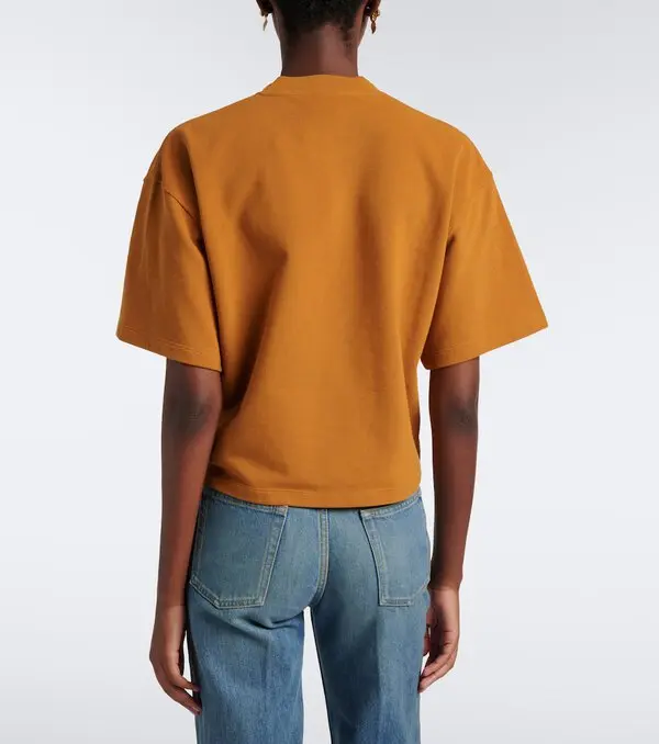 Saint Laurent Cassandre Oversized Cotton Piqué T-shirt
