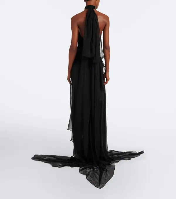 Alexander McQueen Silk Georgette Bustier Gown