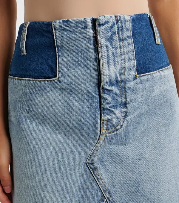 MAISON MARGIELA Paneled Denim Maxi Skirt