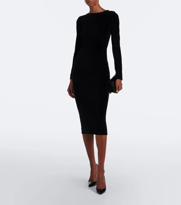 Balmain Embellished Cotton-blend Midi Dress