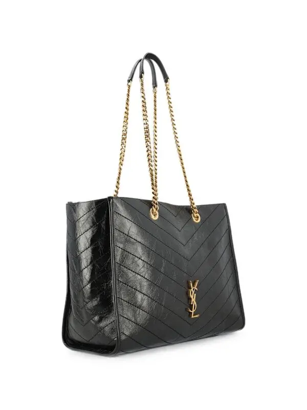 Saint Laurent Niki E/w Suede Leather Tote