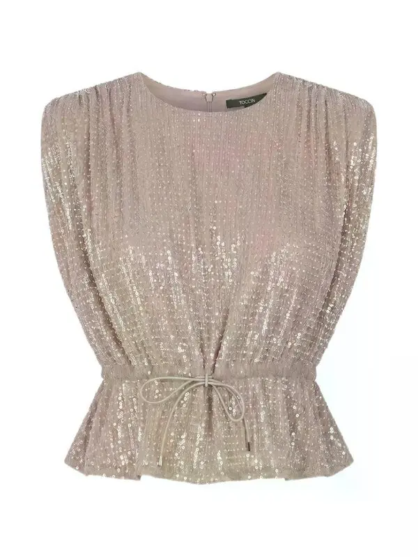 TOCCIN Talon Sequin-embellished Top