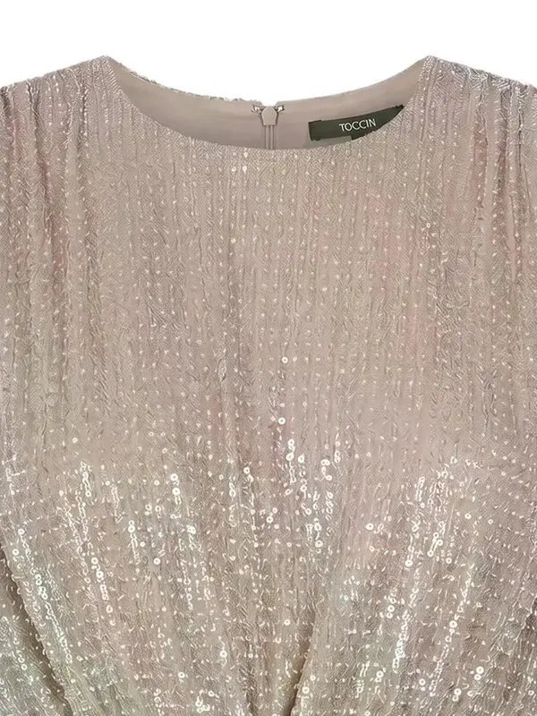 TOCCIN Talon Sequin-embellished Top