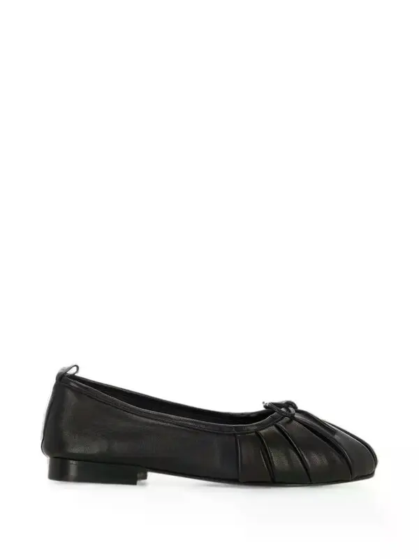 Hereu Pleated Bow-detail Ballet Flats
