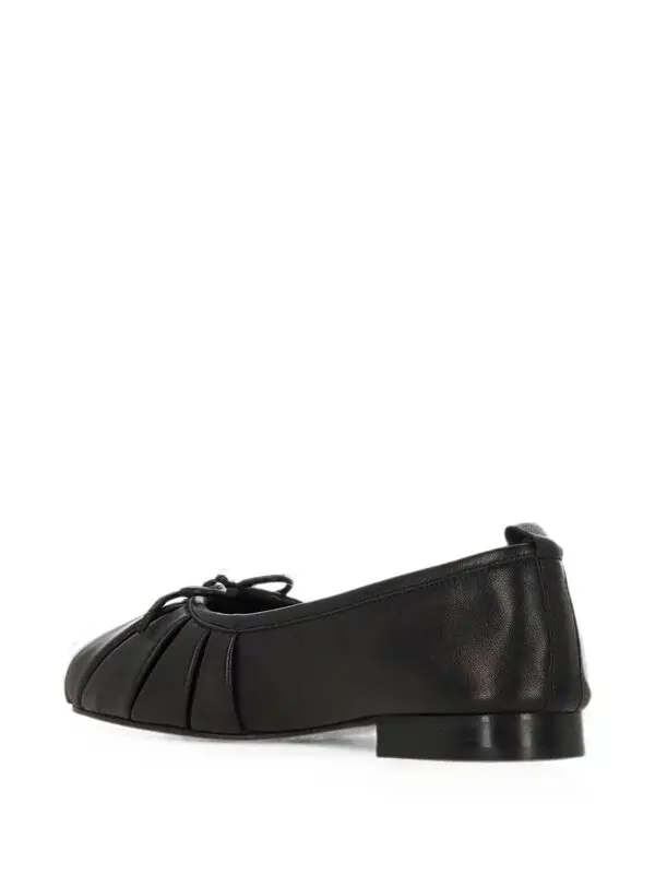Hereu Pleated Bow-detail Ballet Flats