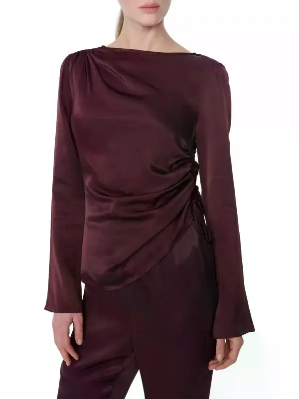 TOCCIN Cilina Ruched Long-sleeve Top