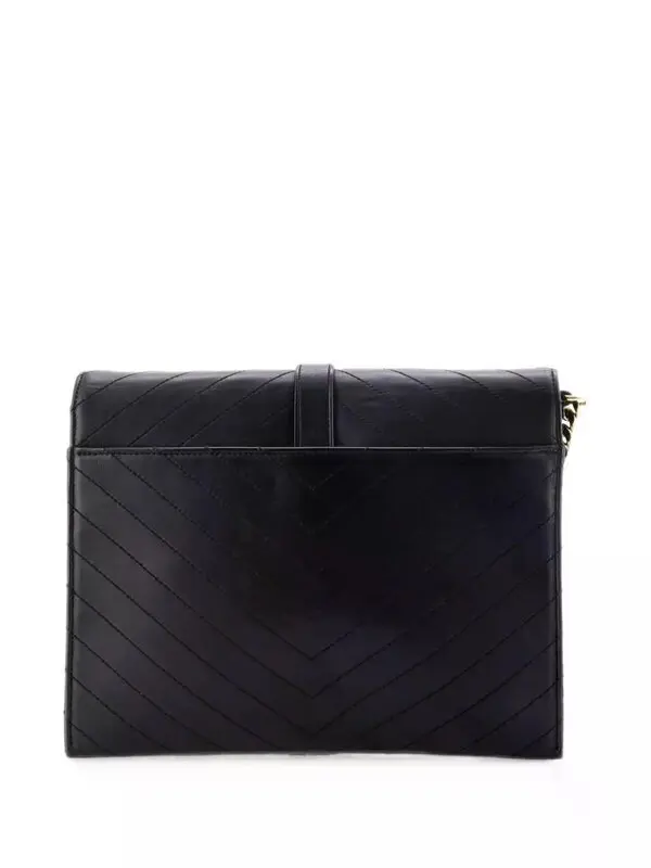 Saint Laurent Classic Monogram Envelope Chain Bag Matelasse Chevron Leather Medium Shoulder Bag