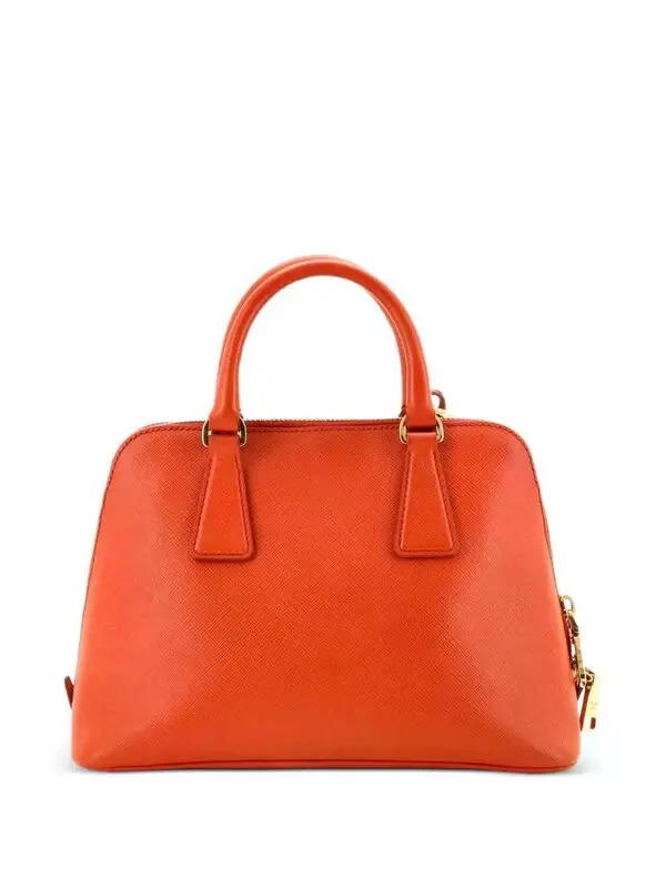 Prada Promenade Bag Saffiano Leather Small Satchel - Orange