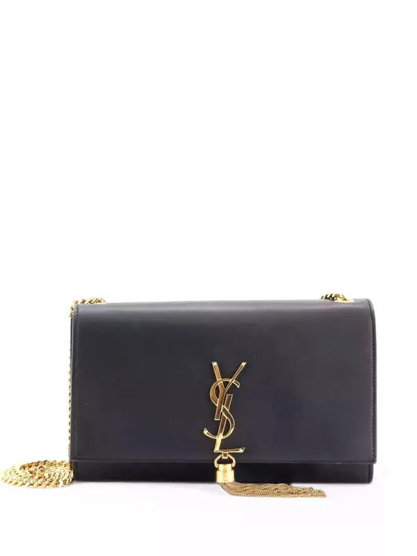 Saint Laurent Classic Monogram Tassel Leather Medium Crossbody Bag