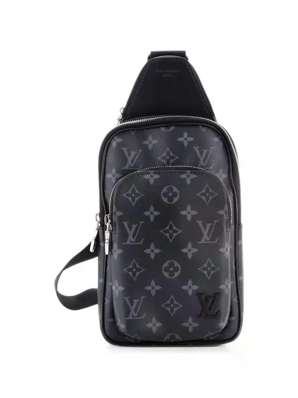 LOUIS VUITTON Avenue Sling Bag Nm Monogram Eclipse Canvas Crossbody Bag