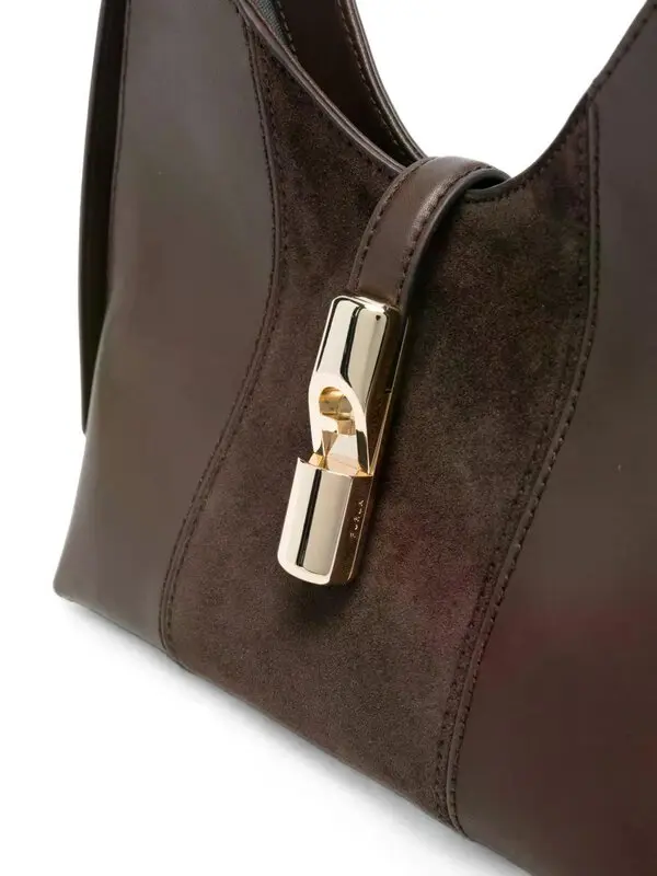 Furla Suede-panelled Leather Shoulder Bag