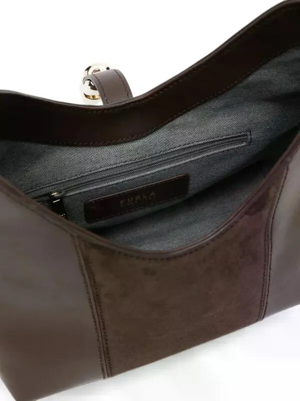 Furla Suede-panelled Leather Shoulder Bag