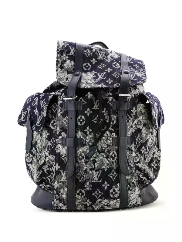 LOUIS VUITTON Christopher Monogram Tapestry Canvas Pm Backpack - Blue