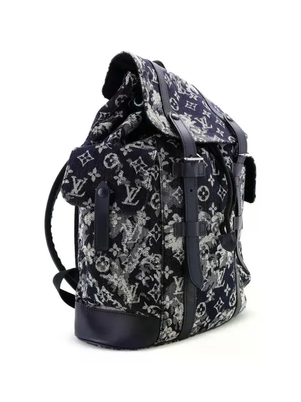 LOUIS VUITTON Christopher Monogram Tapestry Canvas Pm Backpack - Blue