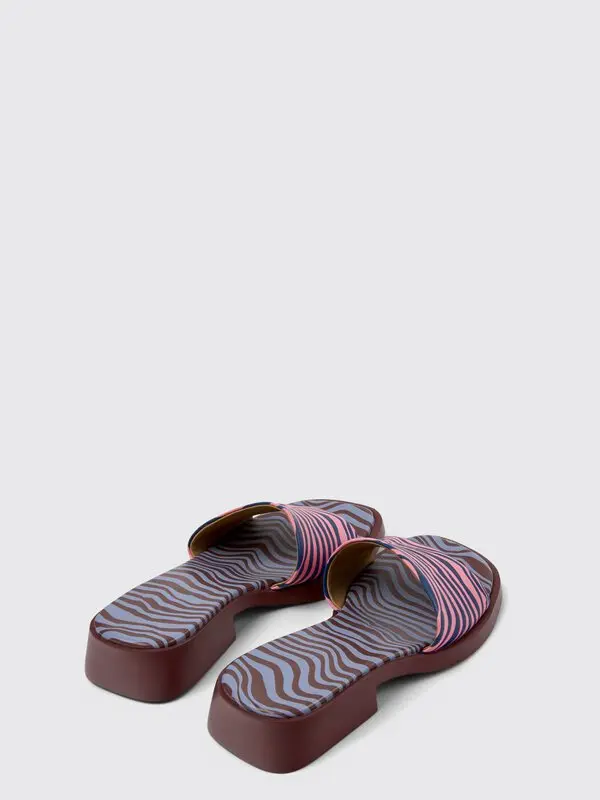 Camper Dana Animal Print Leather Sandals