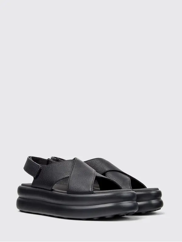 Camper Pelotas Flota Up Grained Leather Sandals