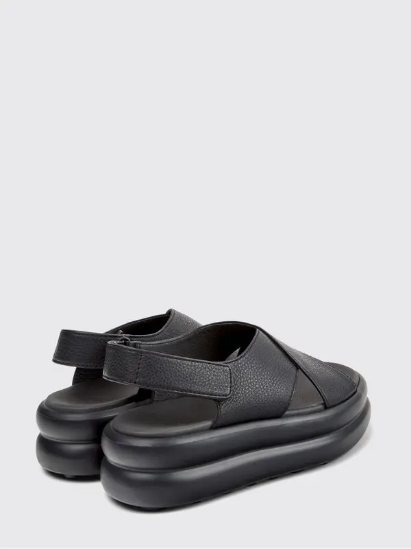 Camper Pelotas Flota Up Grained Leather Sandals
