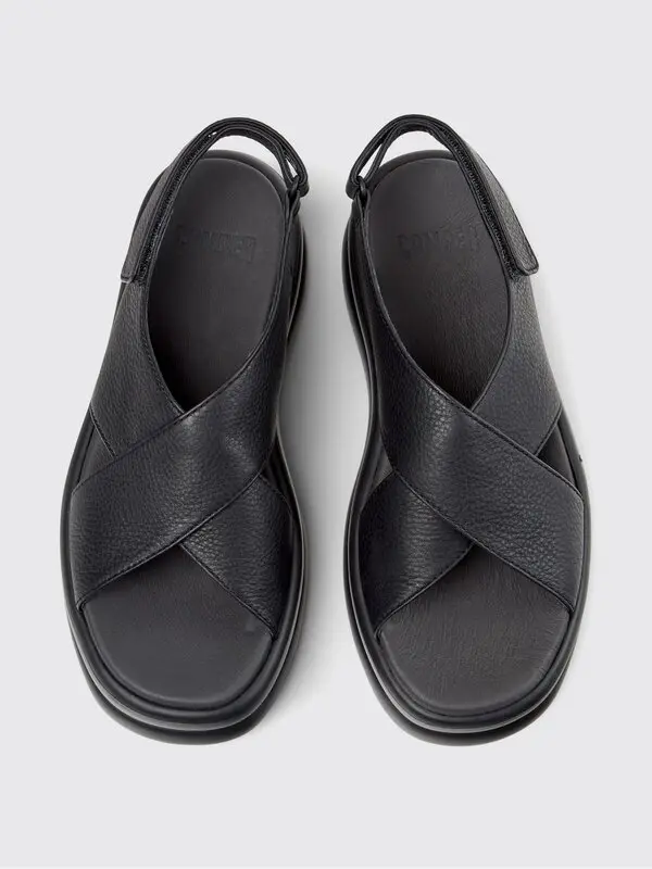 Camper Pelotas Flota Up Grained Leather Sandals