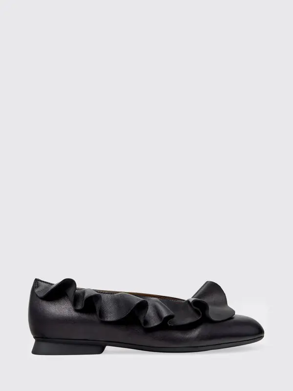 Camper Casi Myra Leather Ballerinas With Ruffles