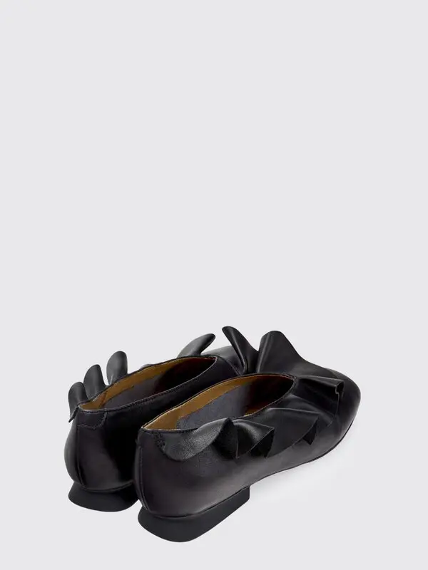 Camper Casi Myra Leather Ballerinas With Ruffles